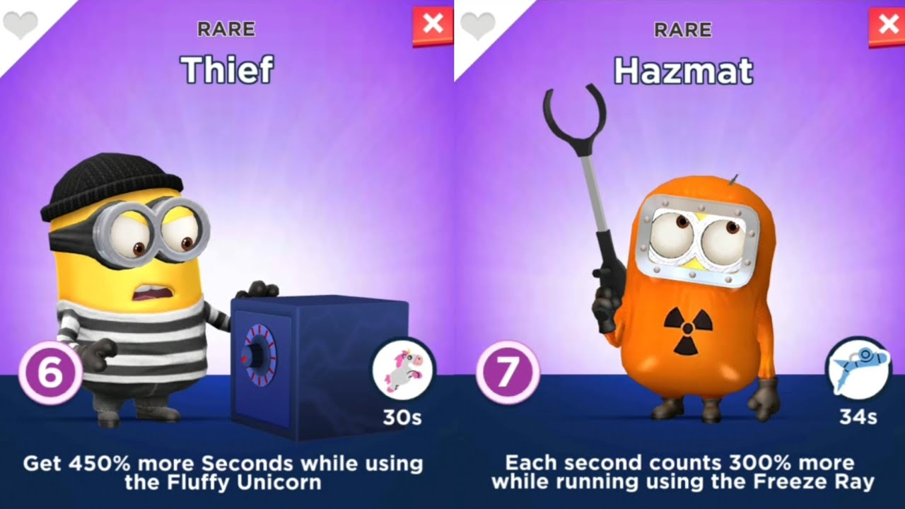 Minion Rush Thief minion & Hazmat minion funny emoji animation minions ...