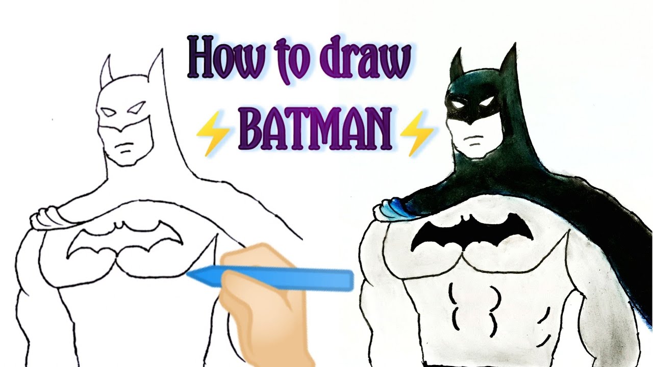 How to draw BATMAN step by step ||Batman drawing #batmandrawing # ...