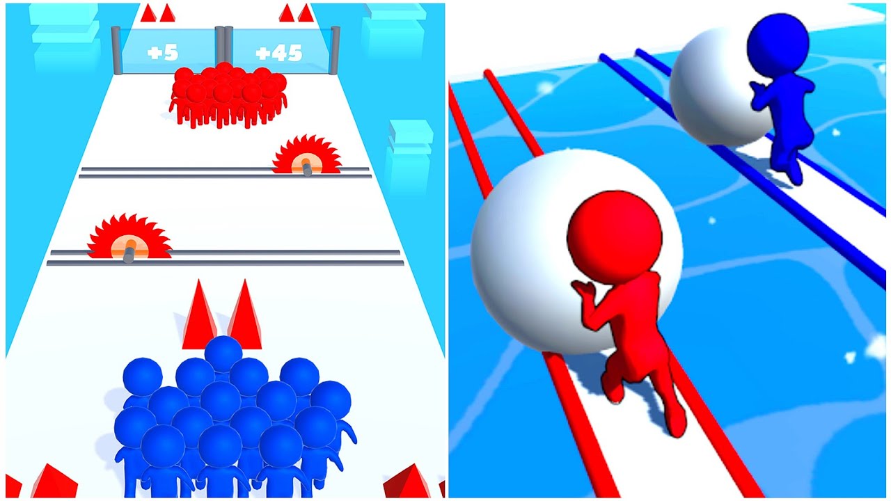COUNT MASTERS: CROWD EVOLUTION VS SNOW RACE: SNOW BOLL GAME PLAY I ...