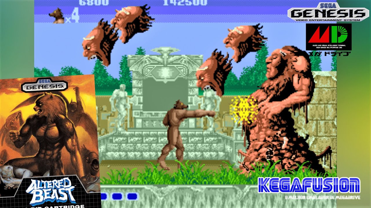Altered Beast / Juuouki (1989) SEGA Genesis / Mega Drive Gameplay in HD ...