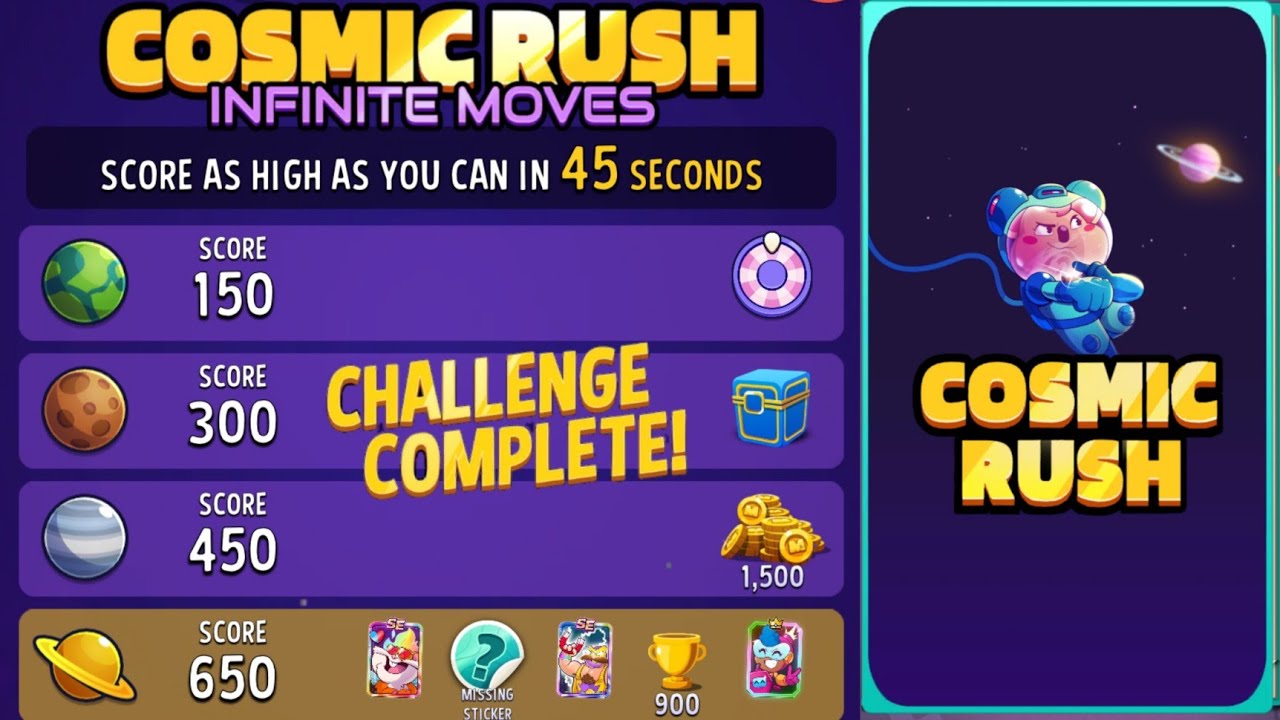 match masters solo challenge cosmic rush blow em up 650 score | solo challenge blow em up - YouTube