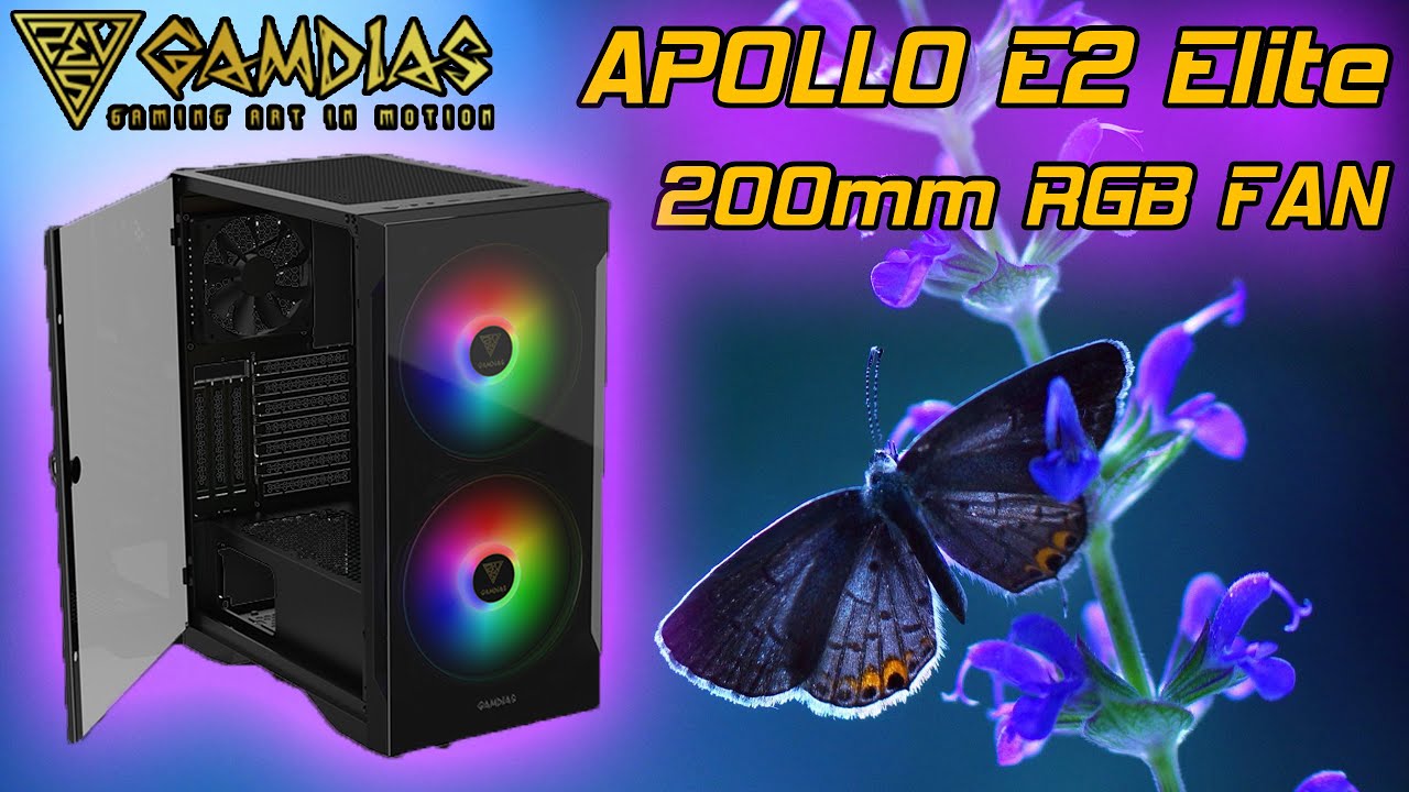 GAMDIAS APOLLO E2 Elite - космический корпус с 200мм RGB вентиляторами🔥 Металл + закалённое ...