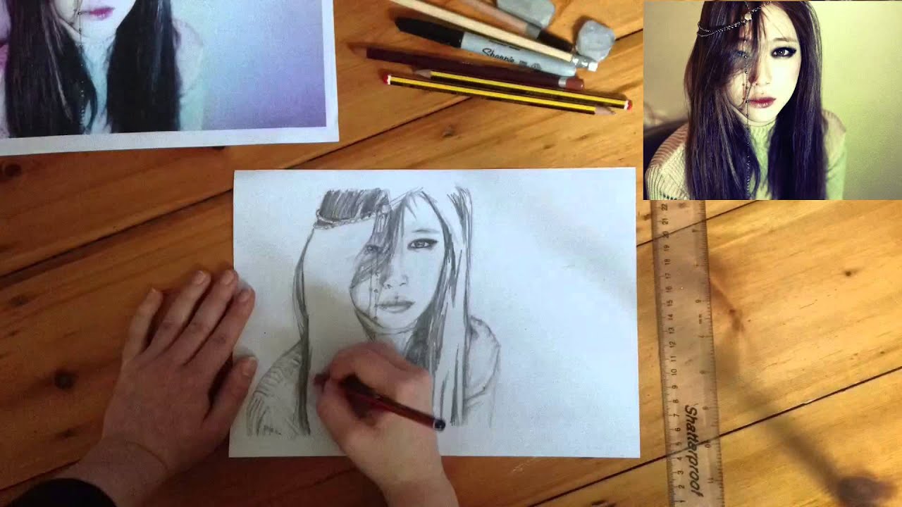 Sulli speed drawing - YouTube
