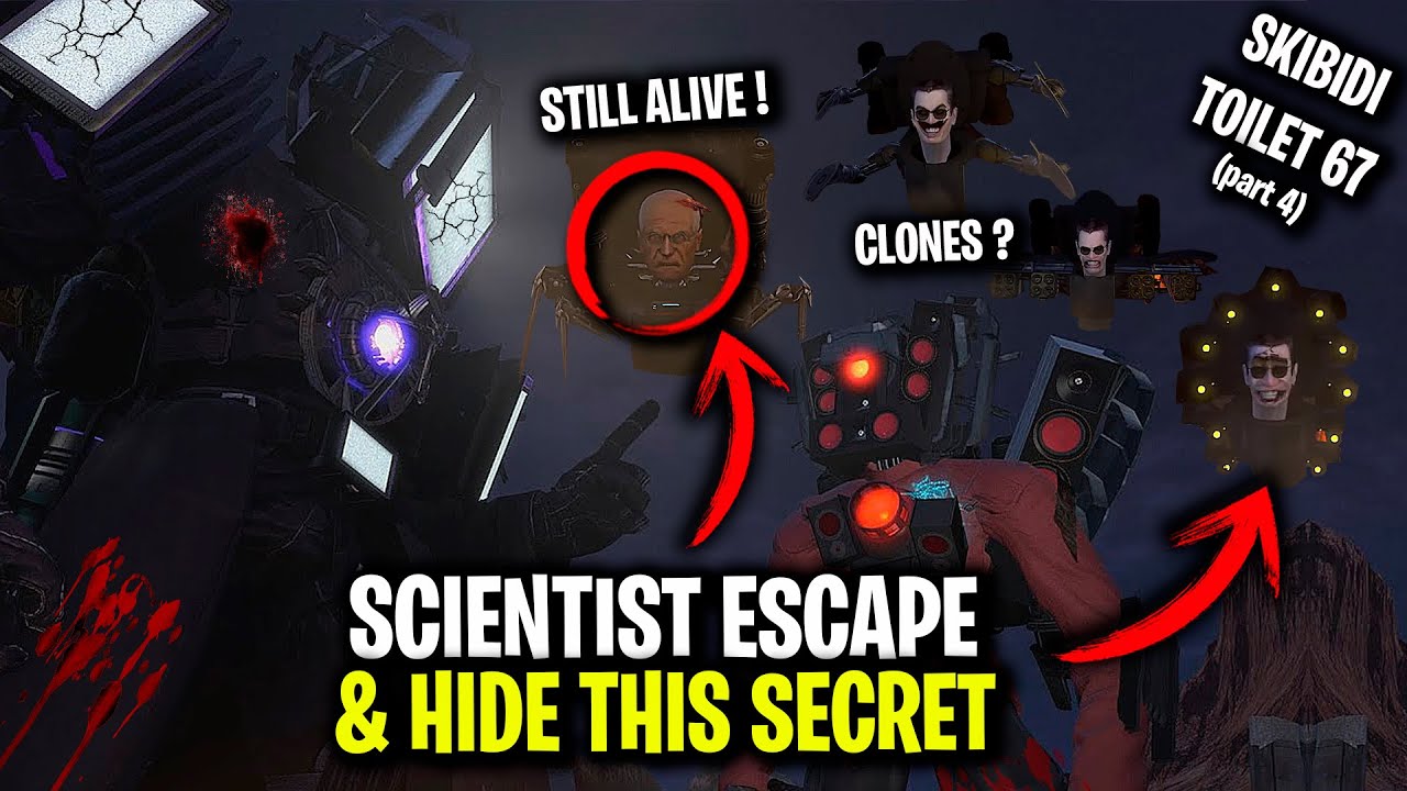 THE SCIENTIST ESCAPES and G-TOILET CLONES ATTACK!😱 SKIBIDI TOILET 67 ...