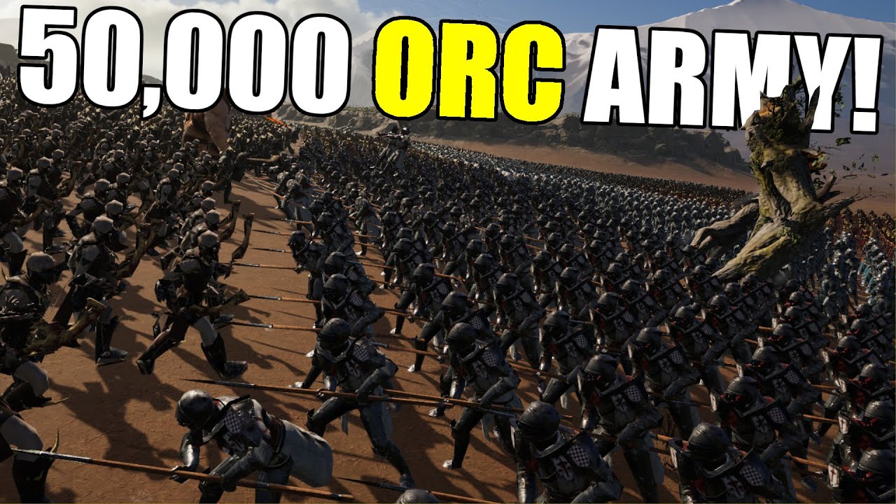 HUGE 50,000 ORC Army - Epic Fantasy Battle Simulator! - YouTube