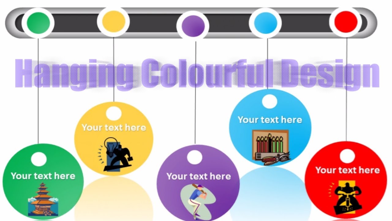 Colorful Hanging Slide in PowerPoint || Ms PowerPoint tutorial || Best ...