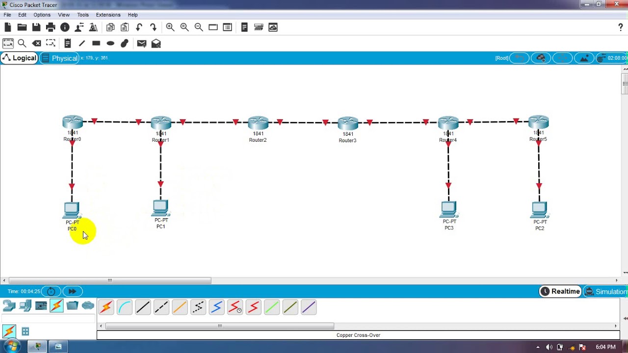 Topologi dan IP Address Simulasi Jaringan Cisco 6 Router 4 PC - YouTube