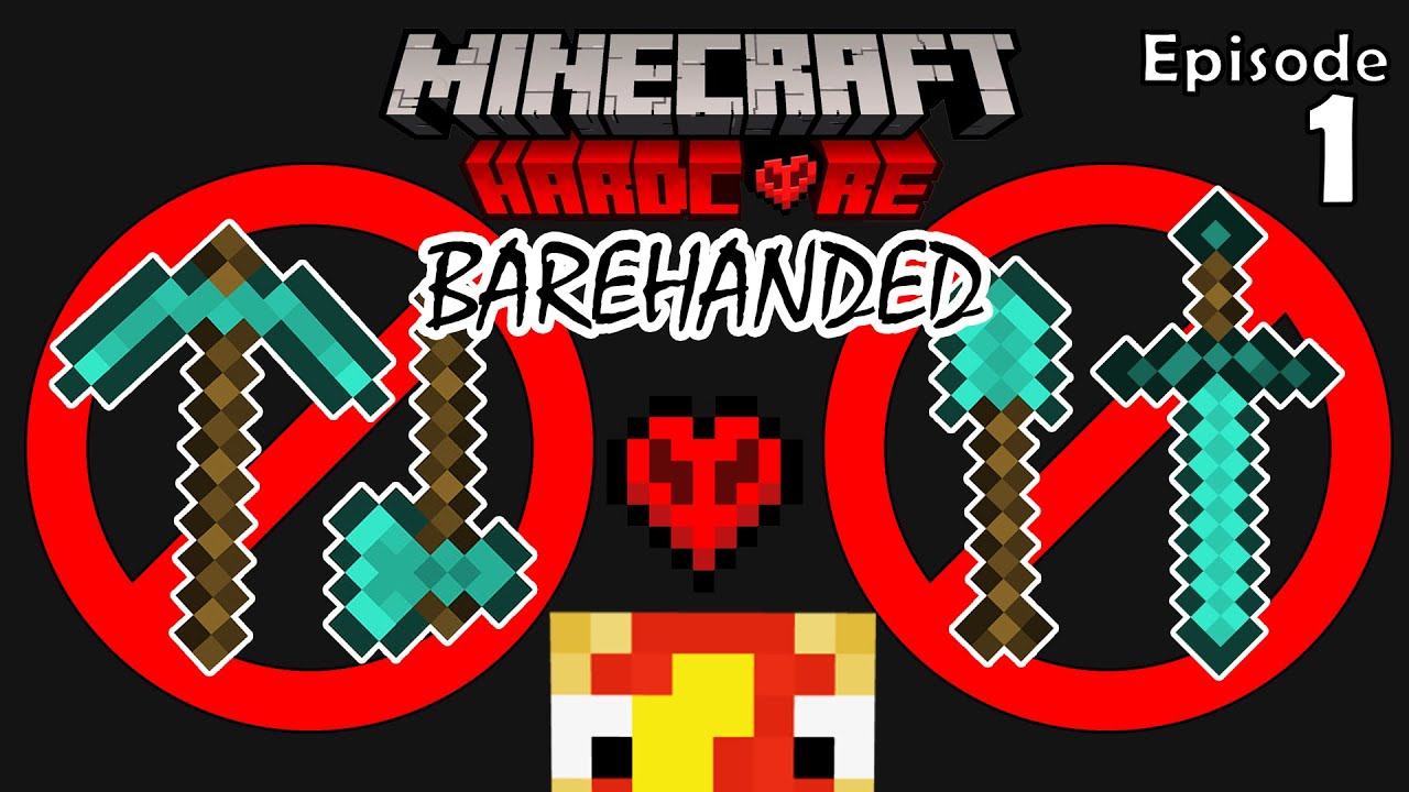 No Tools Hardcore Minecraft - Ep 1 - THE BEGINNING - YouTube