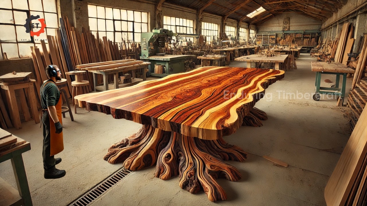 Unique Processing Process: The Most Dangerous Wooden Table Processing ...