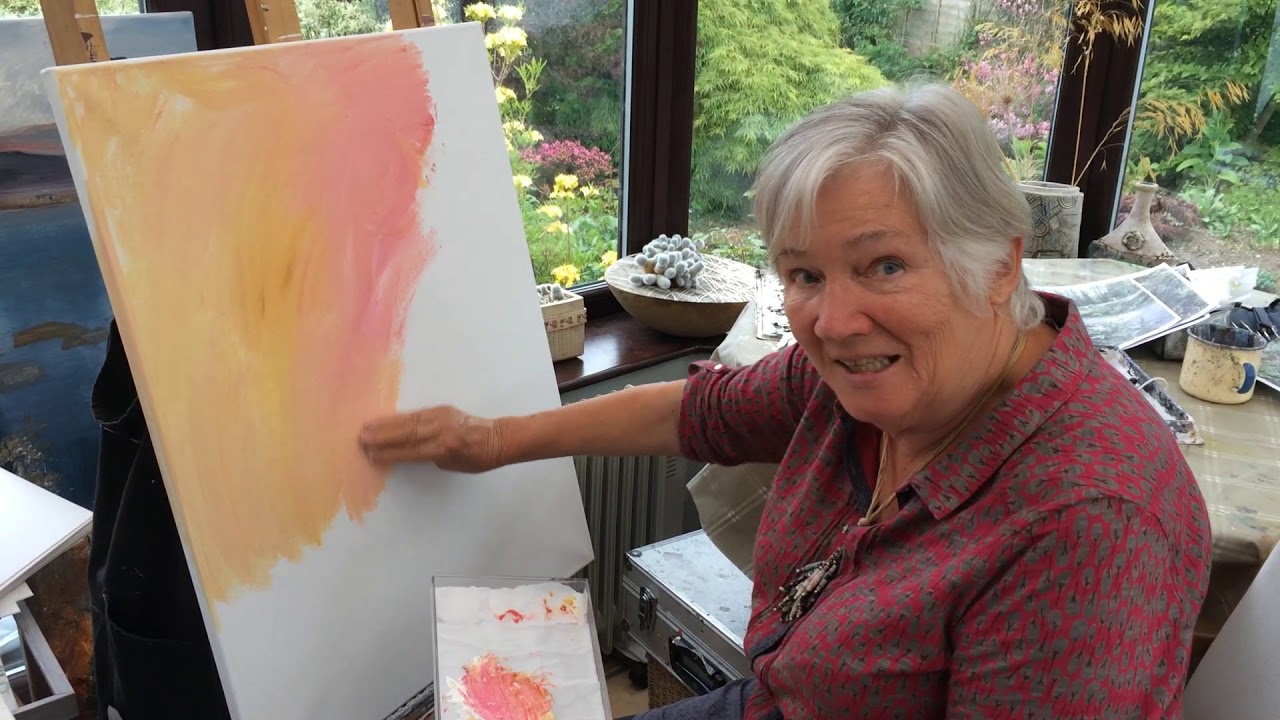 Frances Winder Artist - Creating an Acrylic Meadow - YouTube