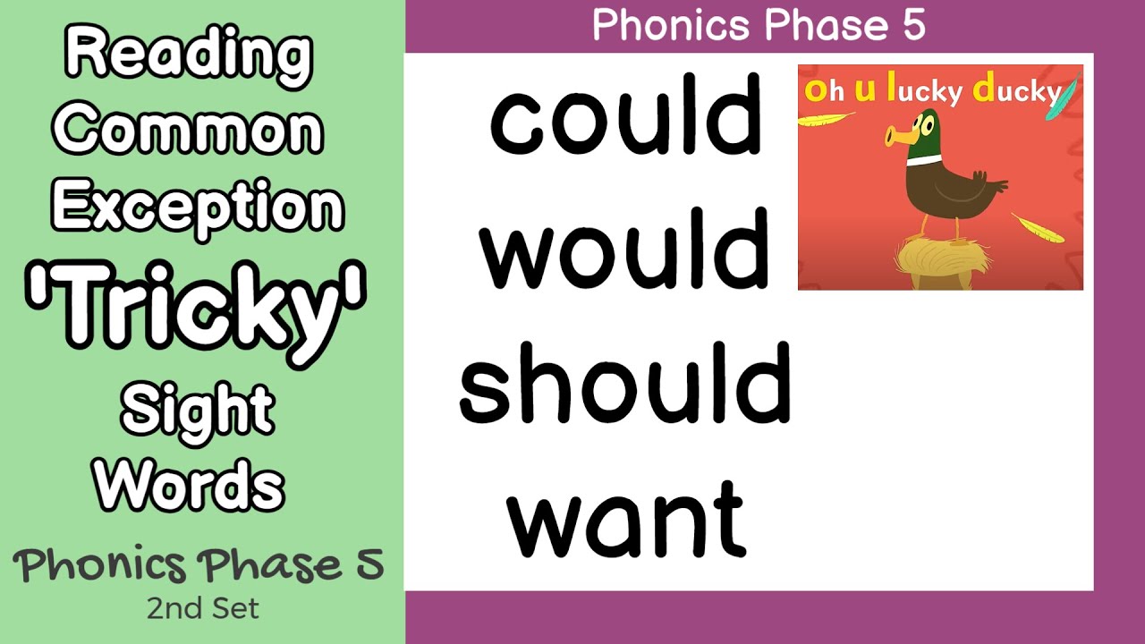 Reading Tricky Words | Sight Words | Common Exception Words | Phonics ...