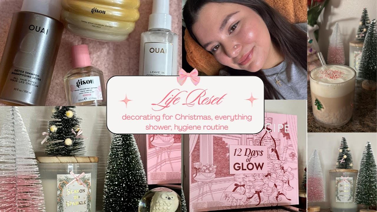 WINTER RESET🎀🎄 Decorating for Christmas, hygiene routine & a mini haul ...