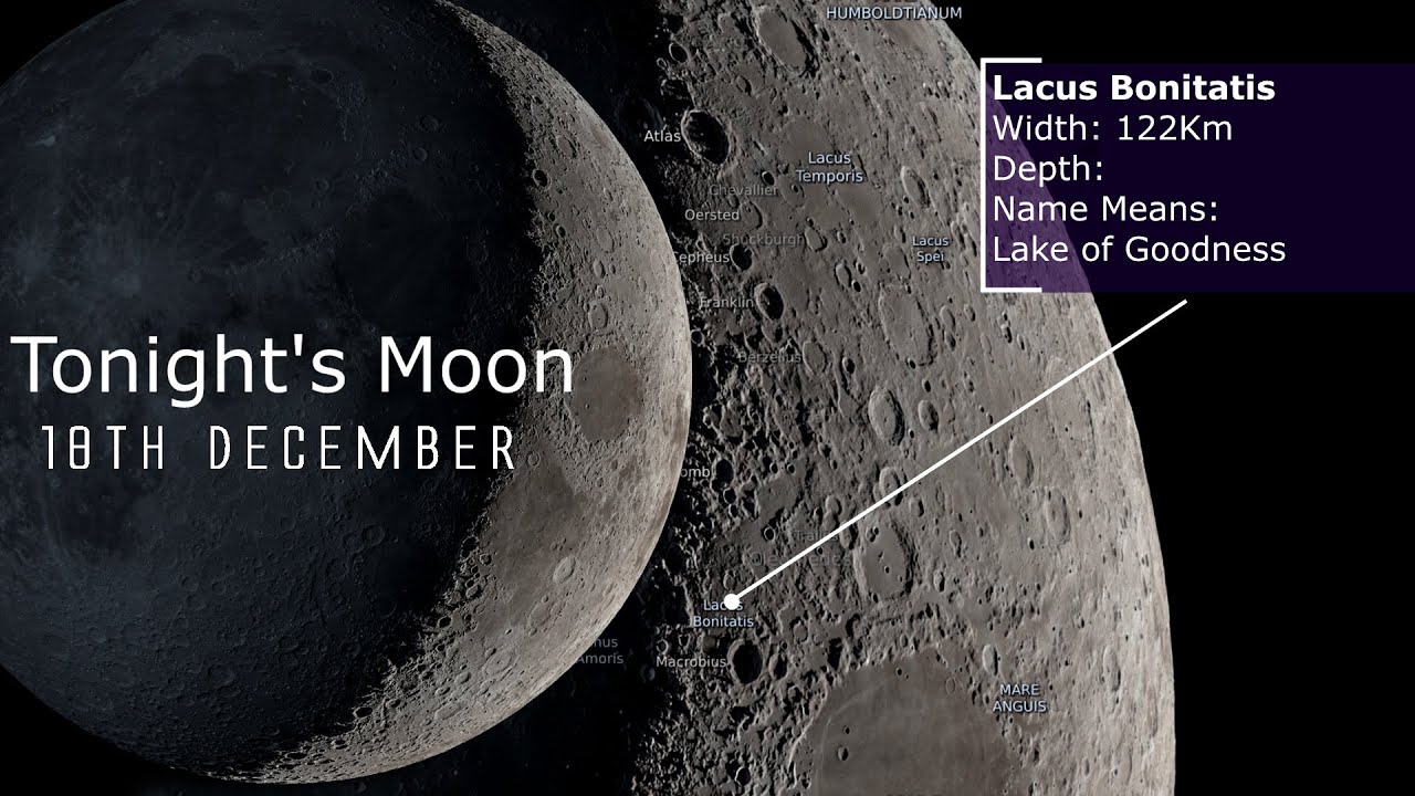 Tonight's Moon 18th December 2020 - A look at some lunar features - YouTube