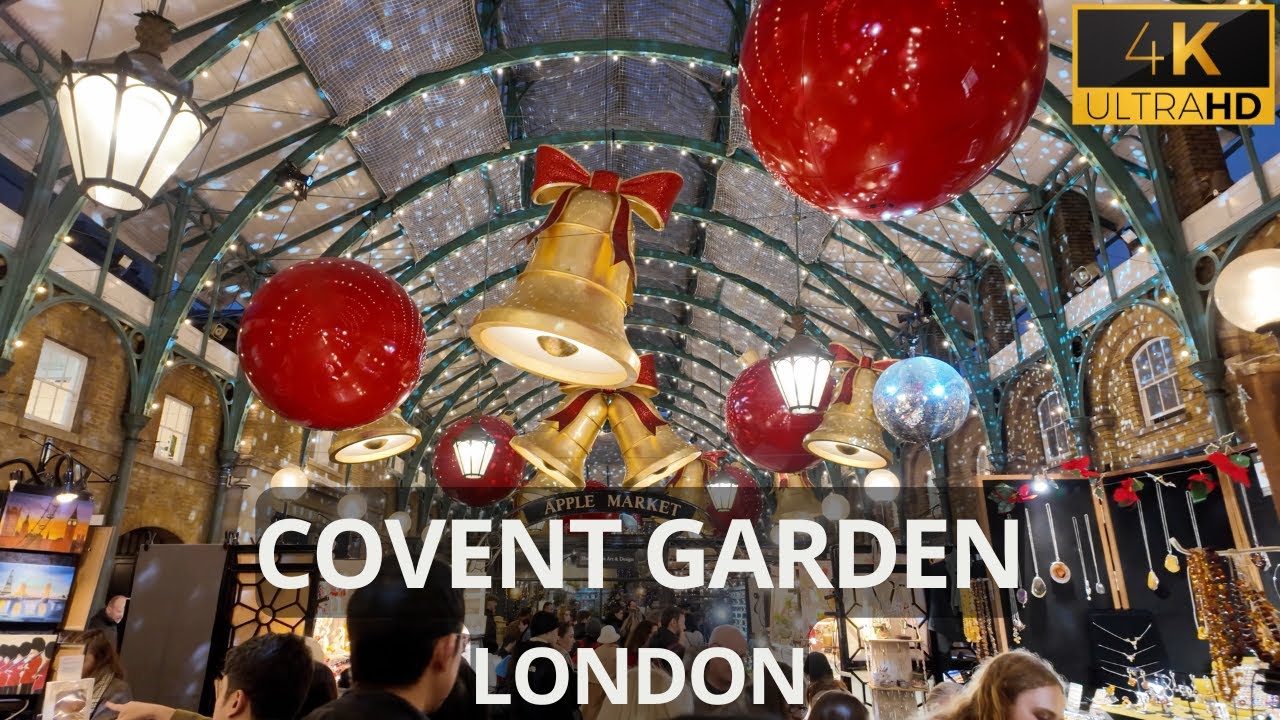 Covent Garden London Christmas Walking Tour 2024: Magical Lights & Festive Cheer | 4K HDR - YouTube