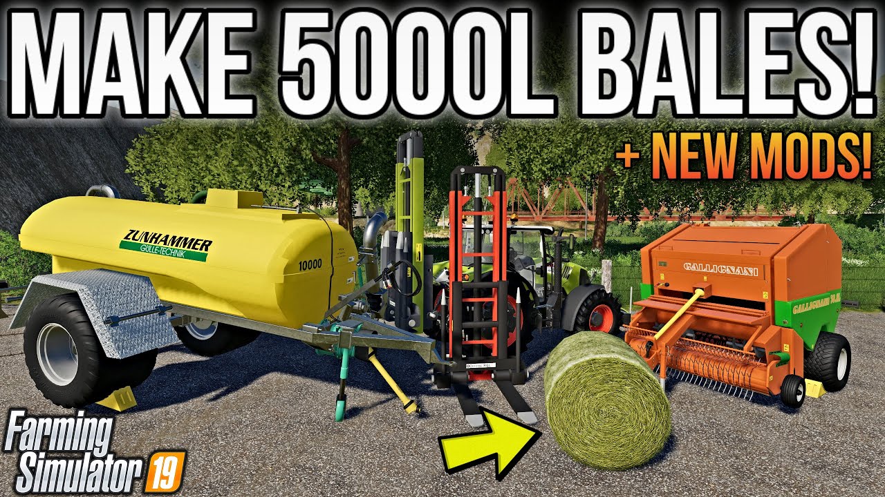NEW MODS FS19! HIGH CAPACITY BALER + NEW MAP! 19 Total Mods - YouTube