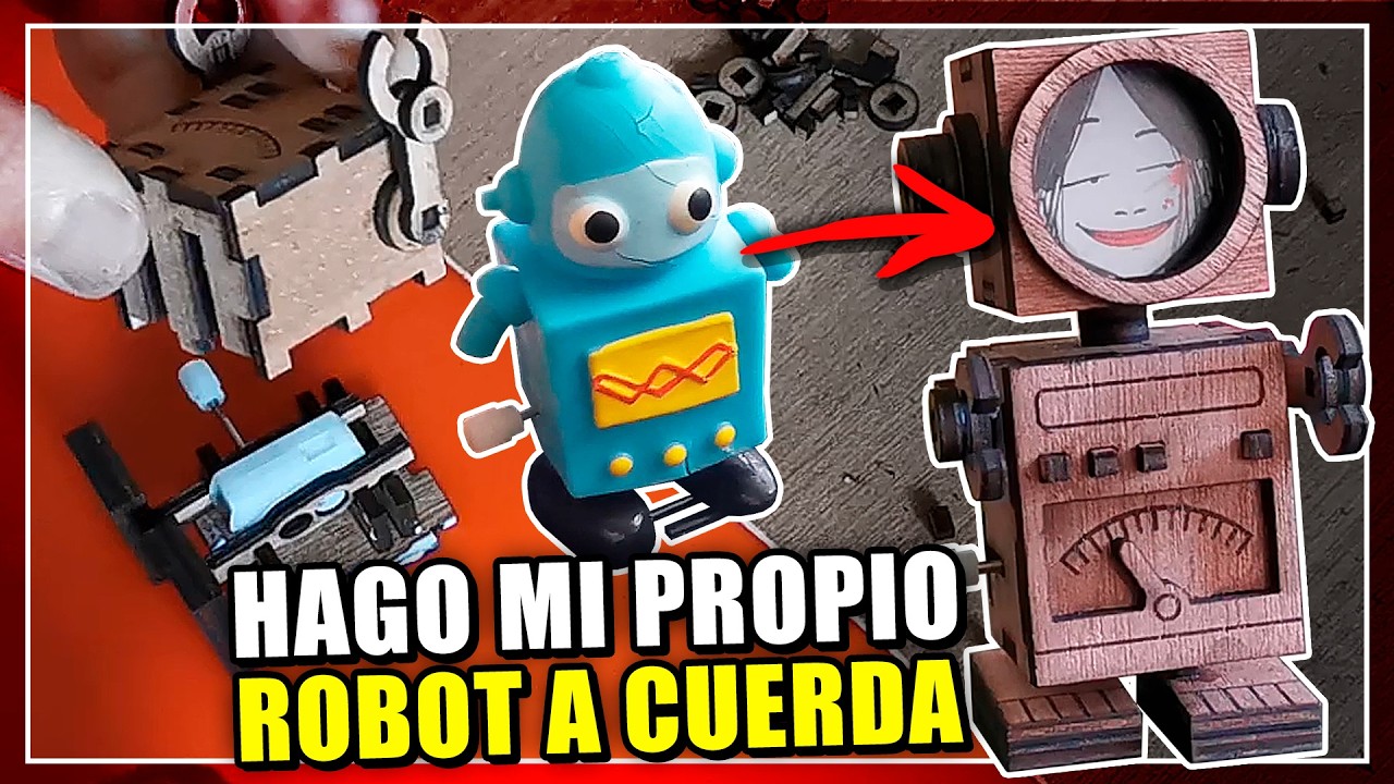 Hago mi propio robot a cuerda de madera, PORTAFOTOS Y ANDA 👀 | XTOOL M1 ...