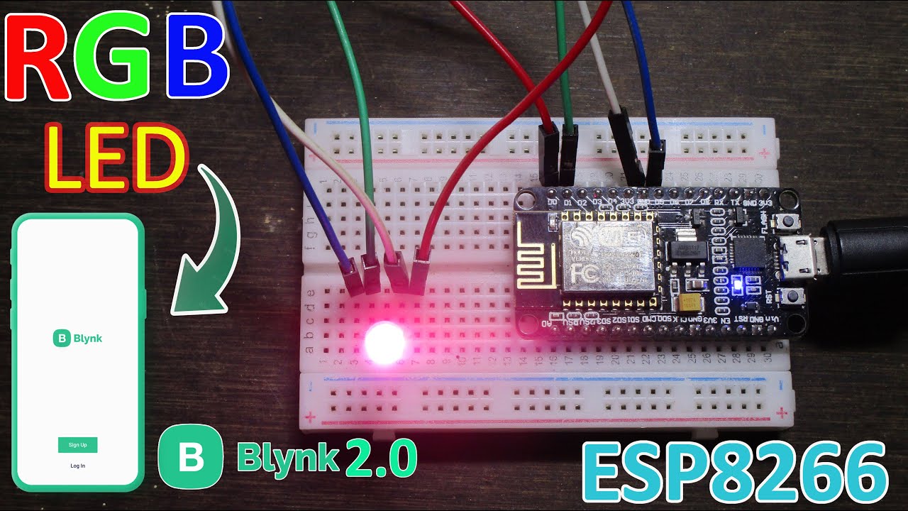 How to control RGB LED by Phone | New Blynk 2.0 project || Blynk IoT ...