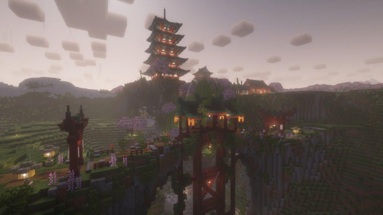 Minecraft: Building a Japanese Bridge | PotatoSMP S3 ep 1 - YouTube