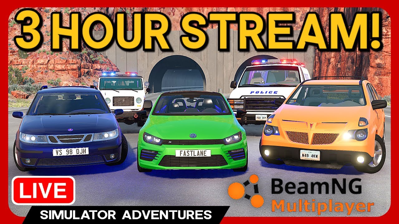 JOIN US!🤩3 HOURS of BeamNG Multiplayer LIVE! - YouTube