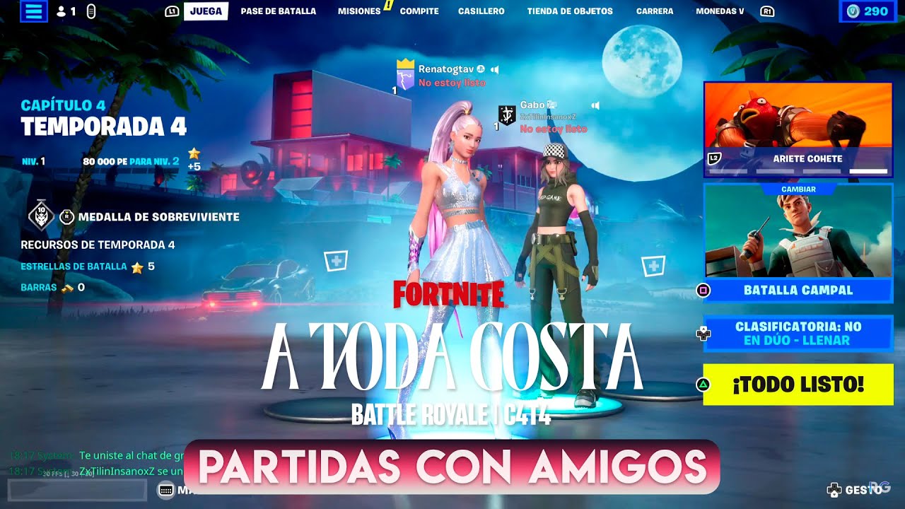 Fortnite: S4 T4 - Partidas con amigos | En directo w/@G07HT17 - YouTube