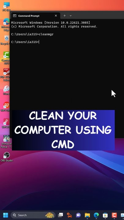 Clean Your Computer Using Command Prompt Youtubeshorts Shorts Youtube