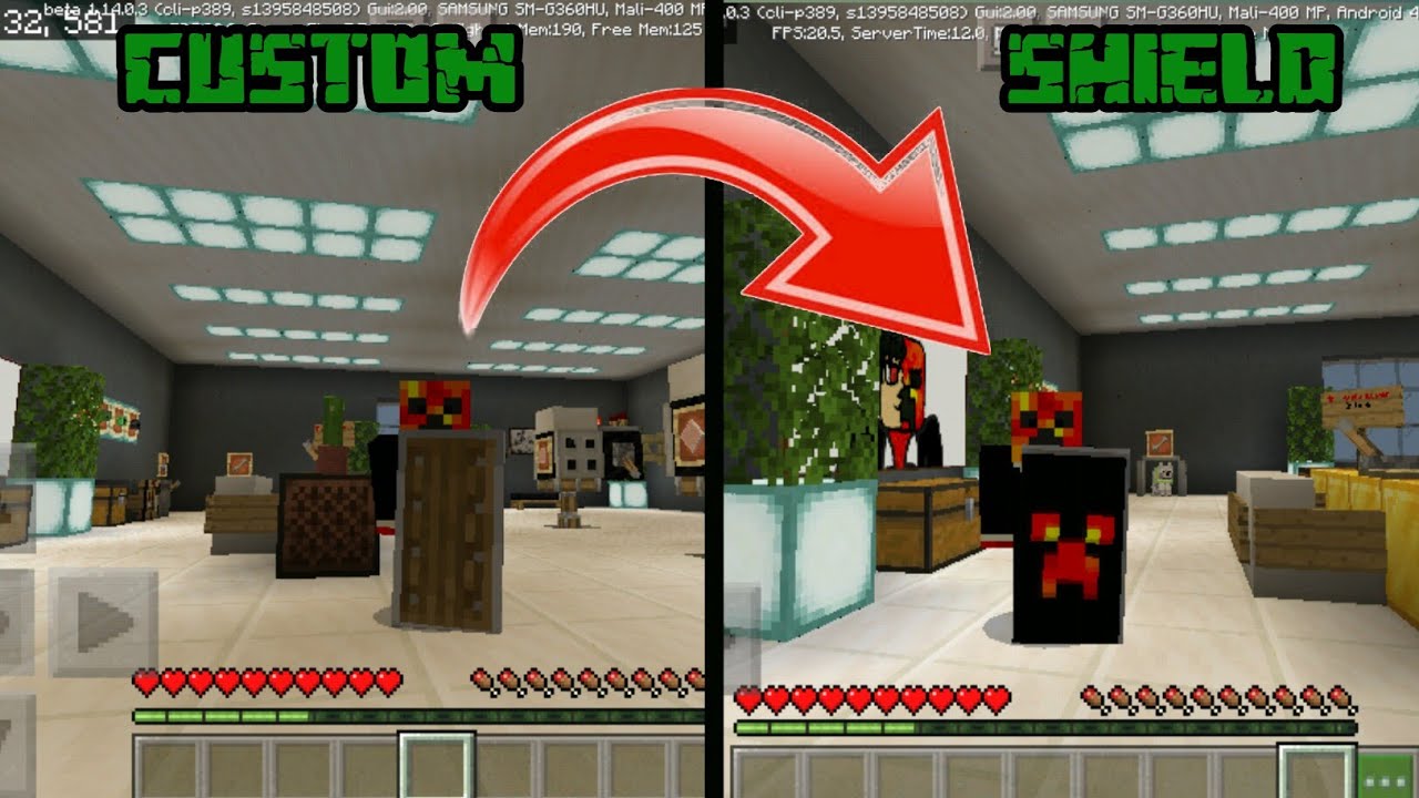 How to Custom Shield in MCPE - YouTube