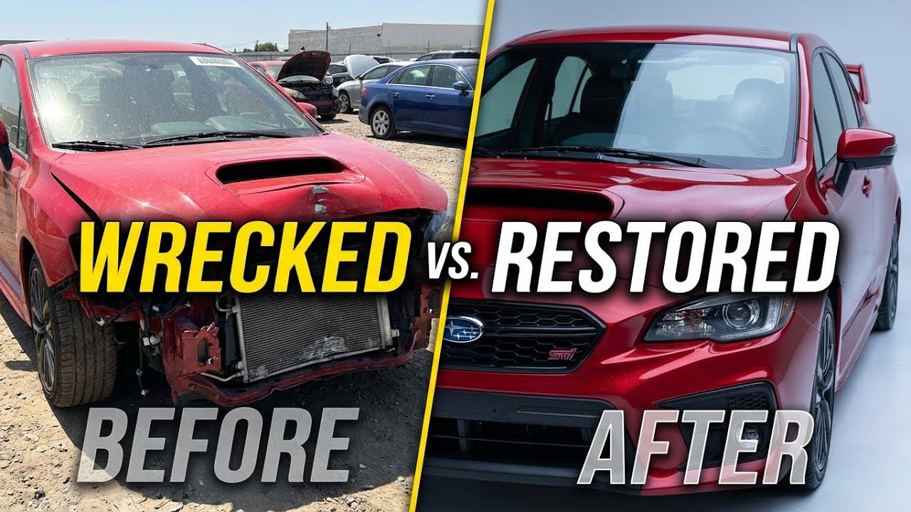 Saved from the Junkyard: Wrecked 2019 Subaru WRX STI Total Restoration ...