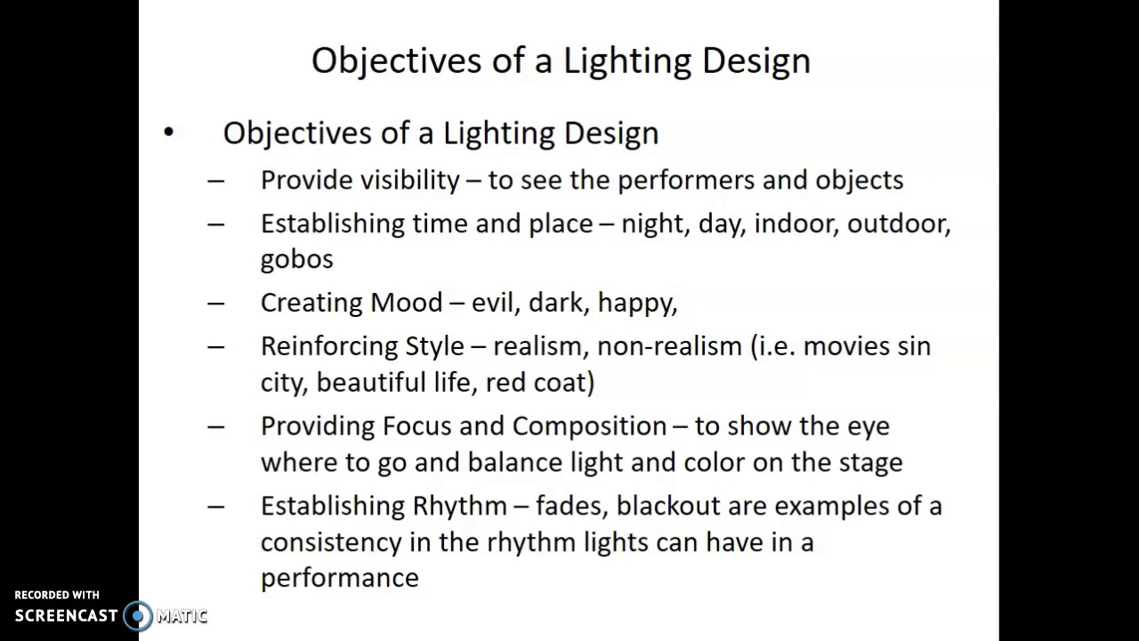 Lighting Design Part 1 intro - YouTube