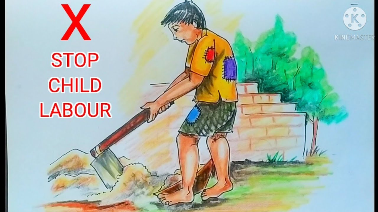 How to draw World Day Against Child Labour - YouTube