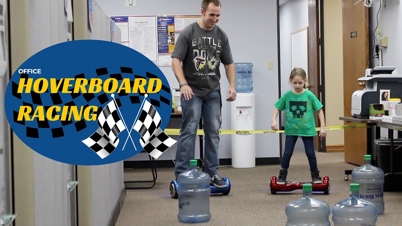 Office Hoverboard Racing - YouTube