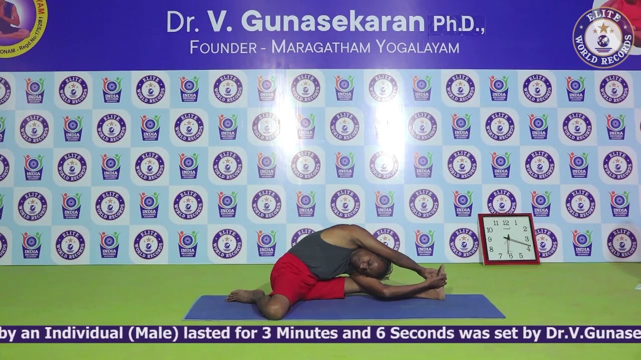 Longest Time Holding Vama Parivrtta Gomukha Janu Sirsasana Yoga Pose by ...