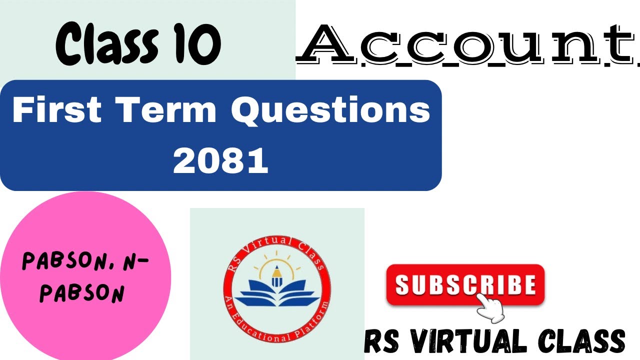 Account SEE || N- Pabson and Pabson Questions 2081 - YouTube