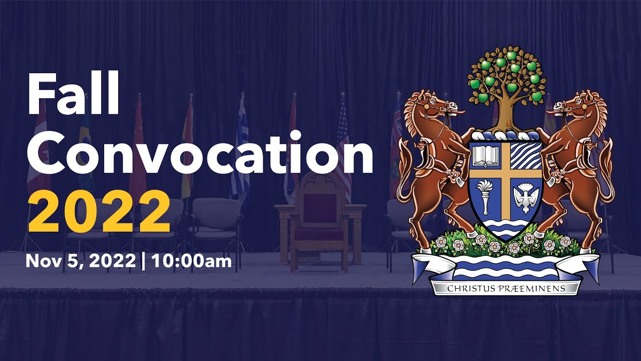 Fall Convocation 2022 - Crandall University - YouTube