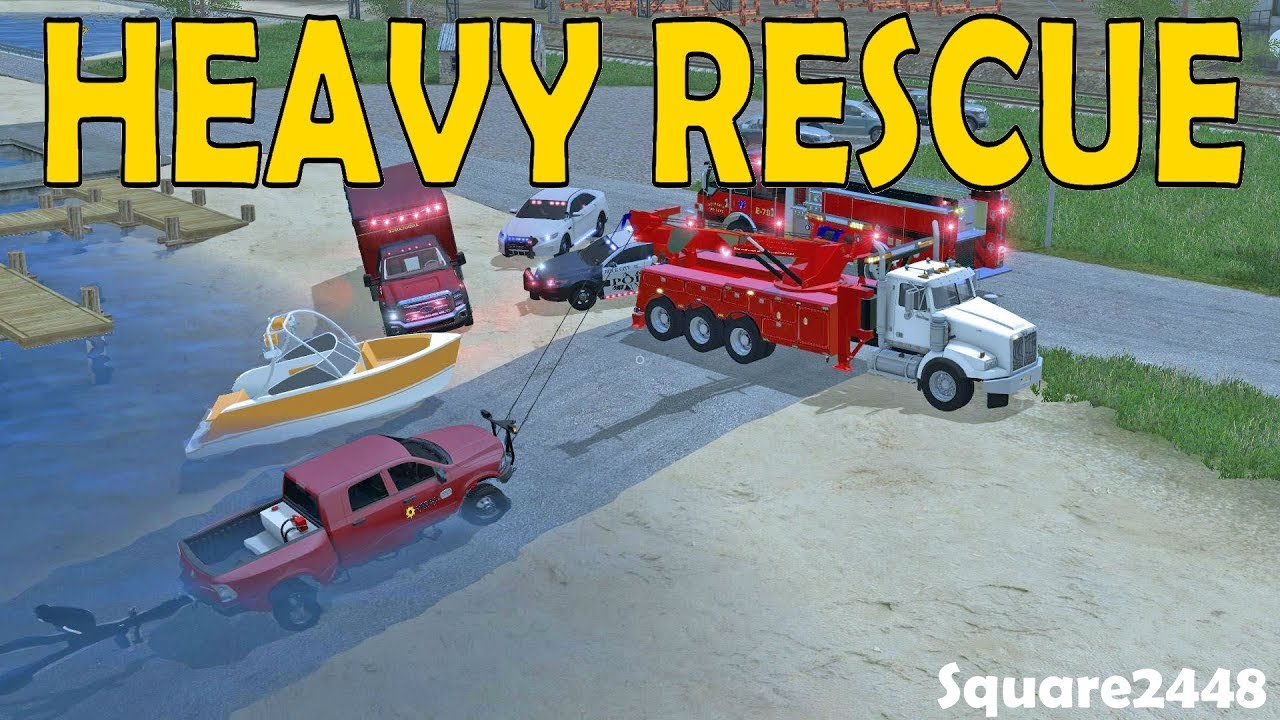 Farming Simulator 17 | Heavy Rescue | Boat Launch Gone Wrong & RV In ...
