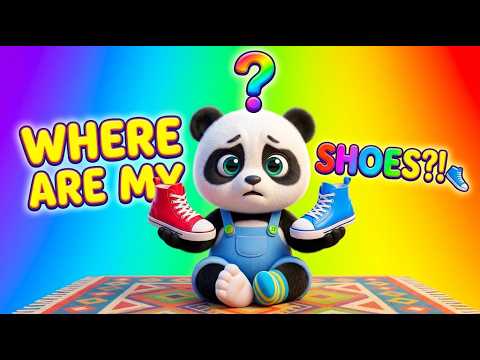 Pandy Can't Find His Shoes! (Colors Story) | Fun Panda Song for Toddlers