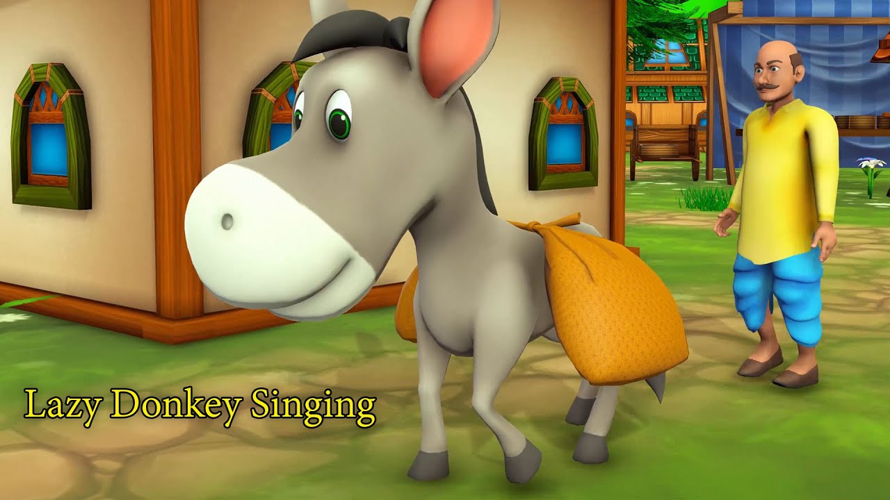 The Musical Donkey English stories || Funny Donkey Singing moral ...