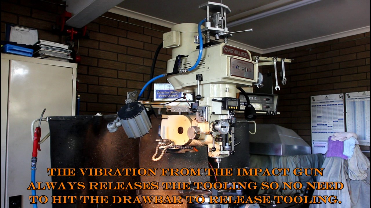A Butterfly Impact Gun Power Drawbar for a Bridgeport Mill - YouTube