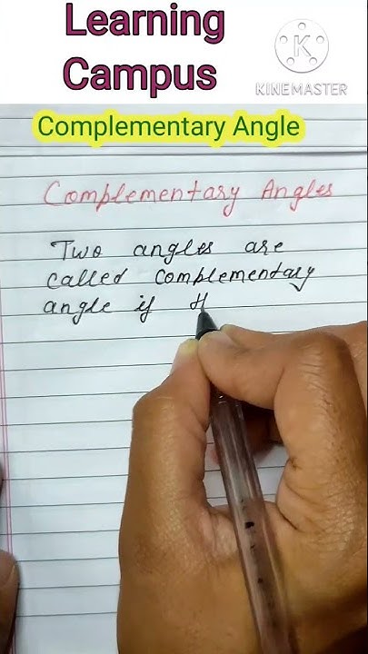 What is complementary angle|Complementary angle| Complementary angle kya hota h # ...