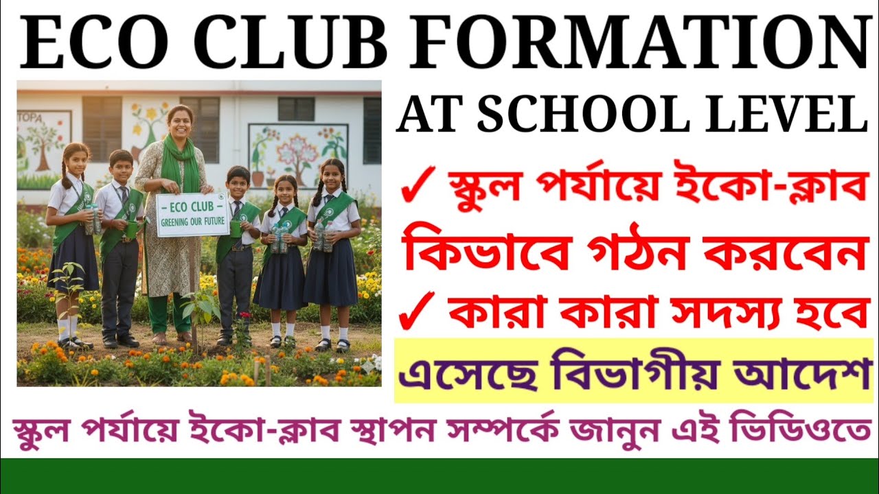 ECO CLUB FORMATION/ESTABLISHMENT AT SCHOOL LEVEL | ECO CLUBS FOR ...
