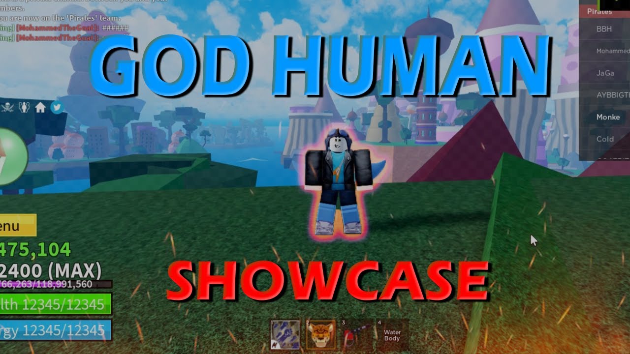 GODHUMAN SHOWCASE (600 Mastery) - Blox Fruits - YouTube