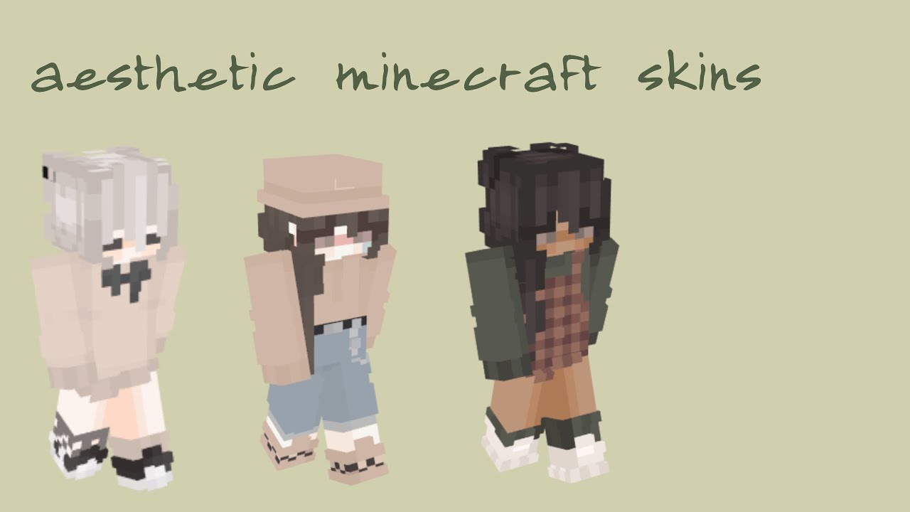 aesthetic minecraft skins w/ links in desc !! - YouTube