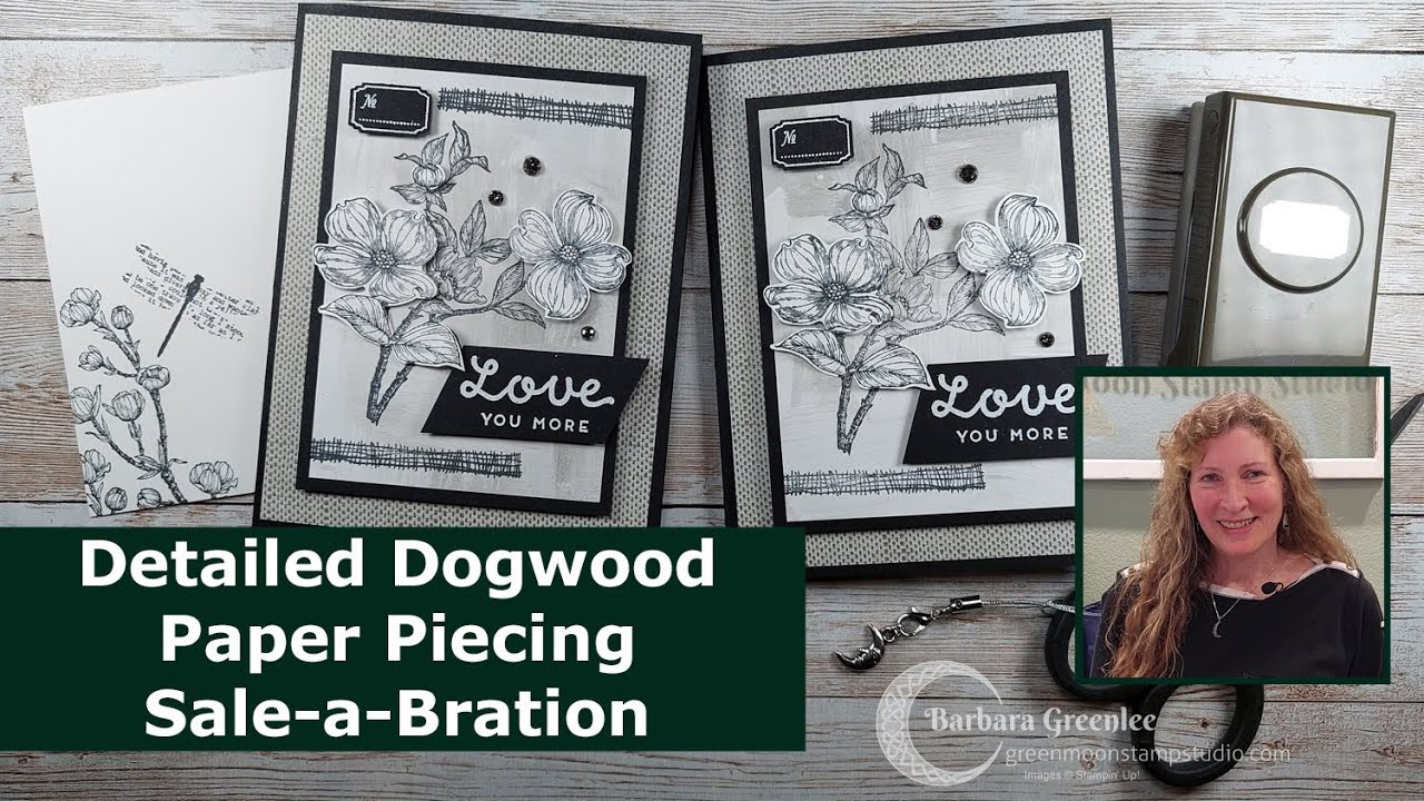 Detailed Dogwood Paper Piecing Technique Stampin' Up! - YouTube