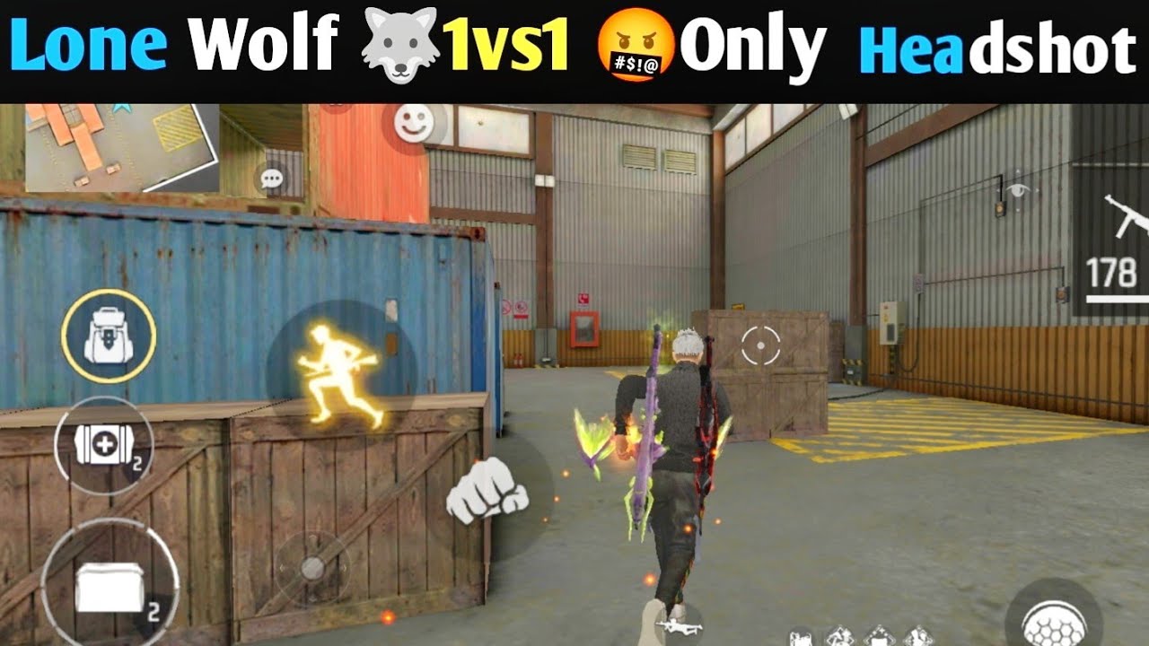 lone wolf headshot gameplay ||1vs1 lone wolf ||#freefire #gameplay #ff ...