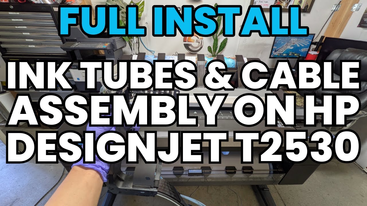 Installing Ink Tubes & Cable Assembly on HP DesignJet T2530 – Step-by ...
