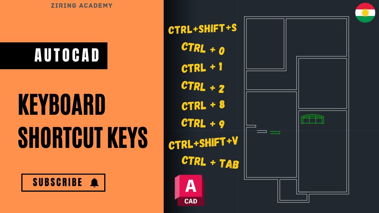 Keyboard Shortcut Keys in Kurdish - AutoCAD - YouTube