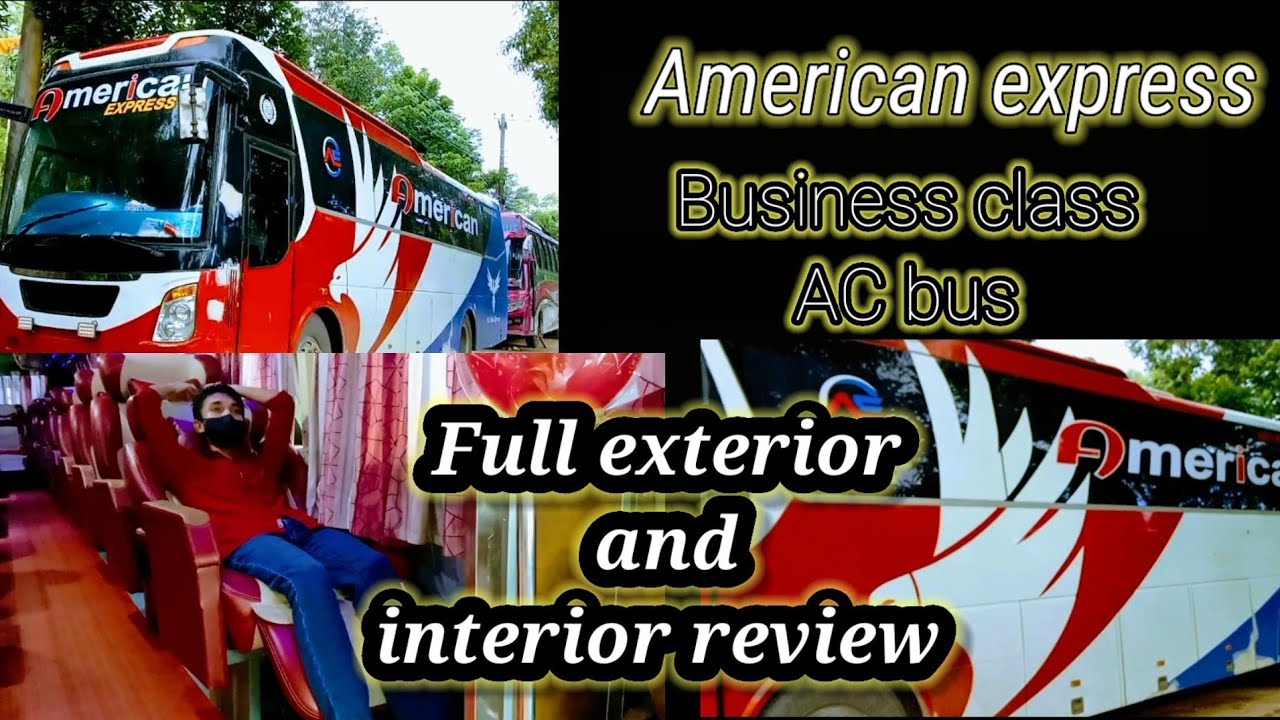 American express business class AC bus.full exterior and interior ...