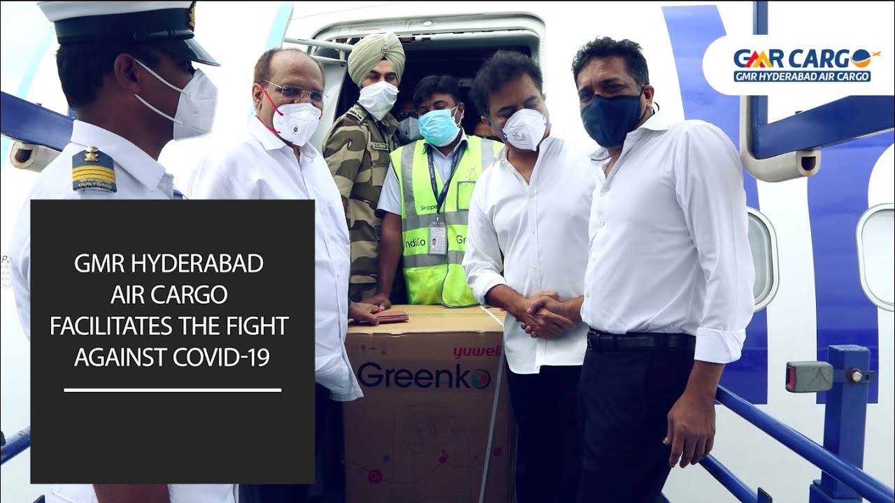 Oxygen support reaches GMR #Hyderabad Air Cargo Terminal - YouTube