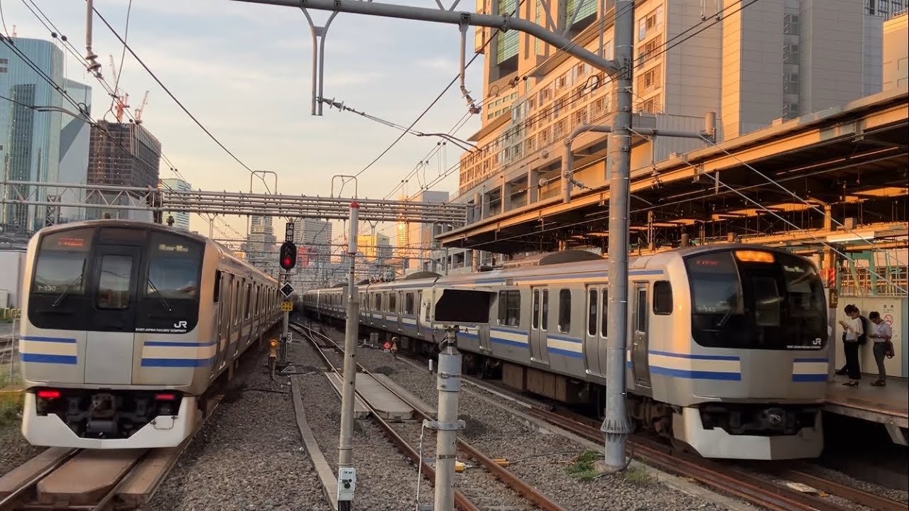 品川駅でe217系が並ぶ！！#e217系 - YouTube
