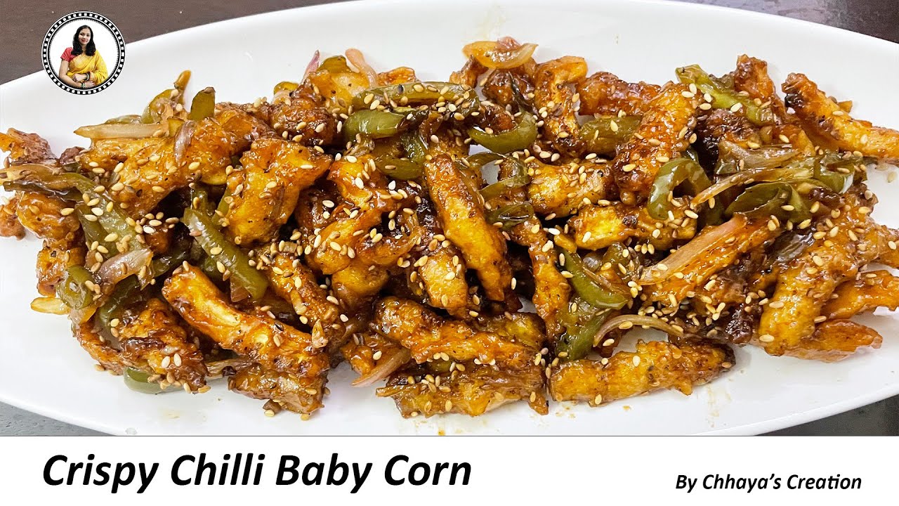 Crispy chilli baby corn recipe | Baby corn manchurian recipe | Evening ...