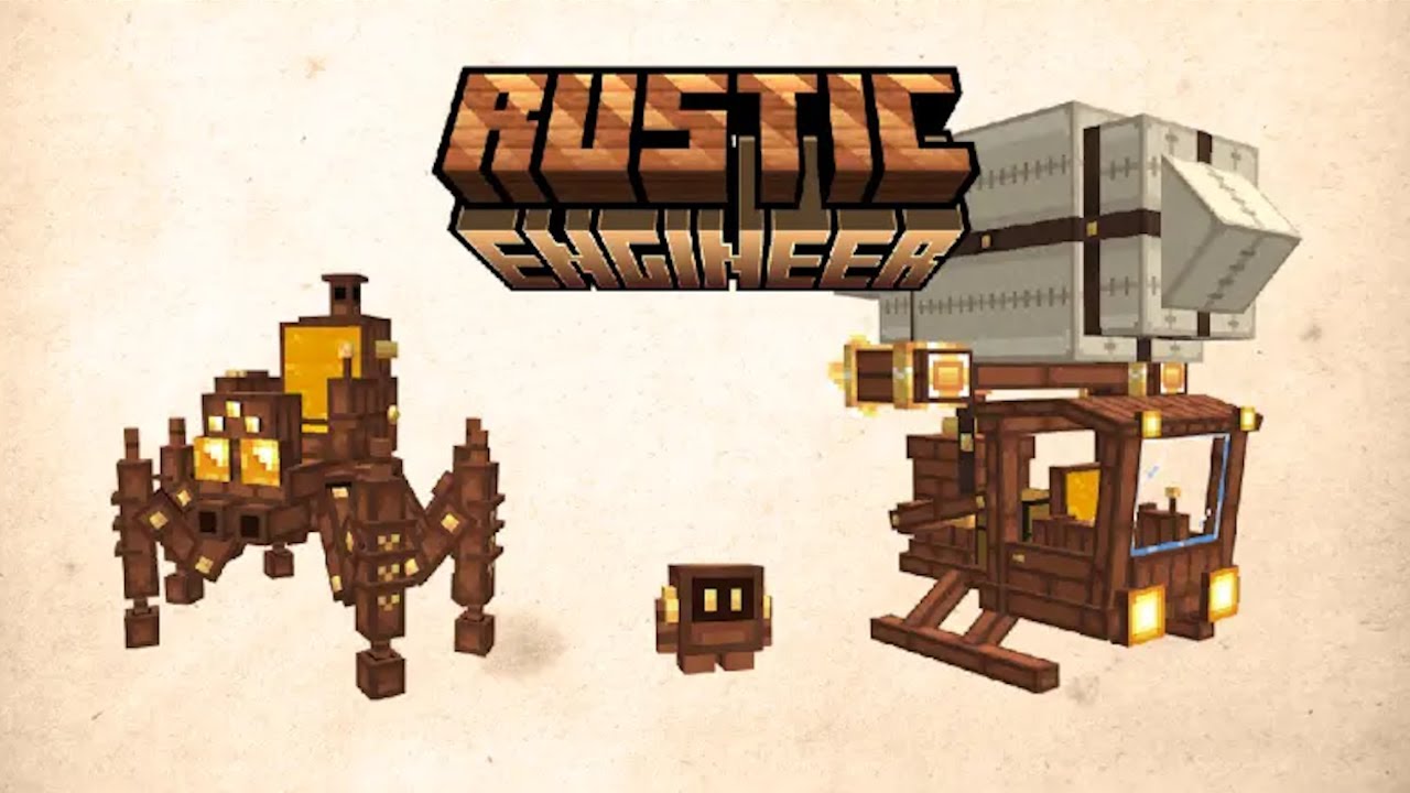 Обзор №51 Стимпанк в майнкрафт (Rustic Engineer 1.20.1) - YouTube